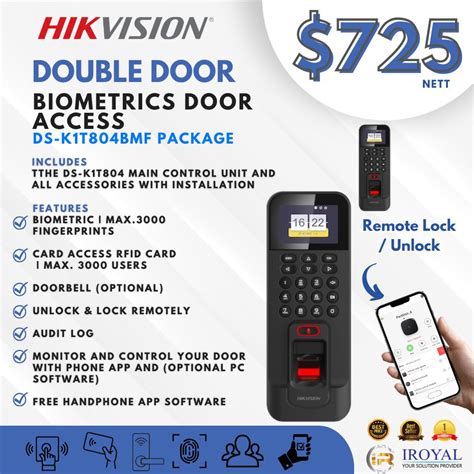 Hikvision Ds K1t804bmf Double Door Access System