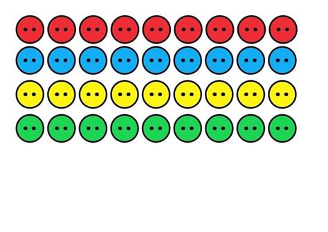 Colorful Button Sorting Activity For Prebabeers