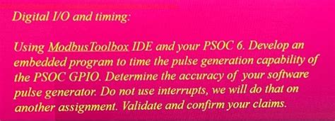 Solved Digital Io And Timing Using Modbus Toolbox Ide And