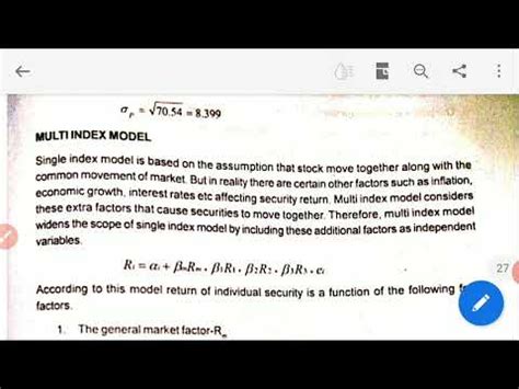 Multi Index Model YouTube