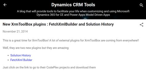 History Of FetchXML Builder JonasR App