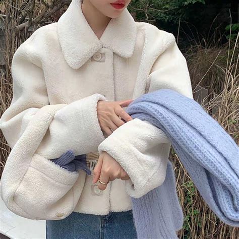 코지 여자 한겨울 포근한 뽀글이 무스탕 토드백 세트