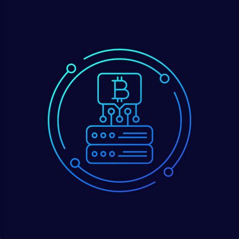 premium vector bitcoin miner line icon for web