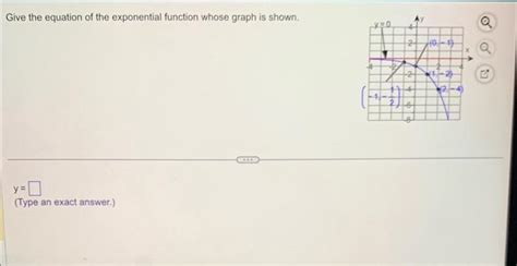 Solved Give The Equation Of The Exponential Function Whose