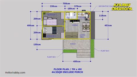 Cozy And Pretty Small House Design Ideas 4 X 7 Meters ~