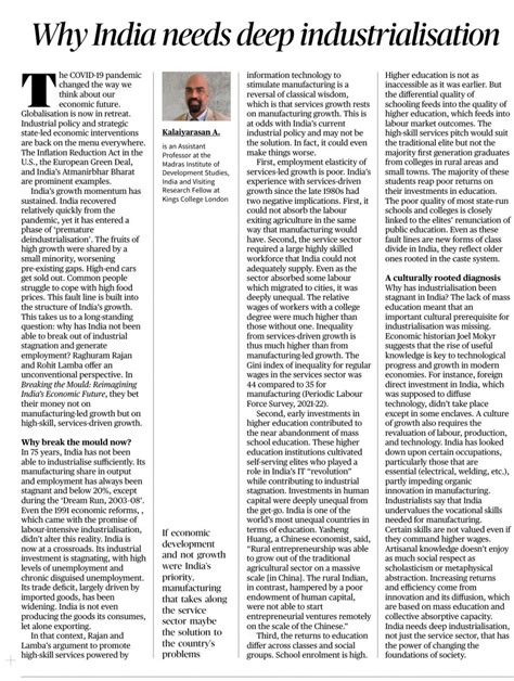Somyaranjan Rout On Linkedin Why India Needs Deep Industrialisation Rather Than High Skilled