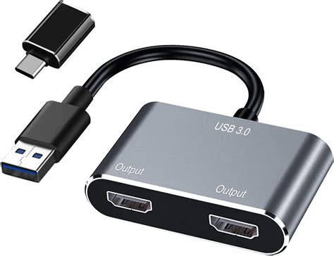 Htdyoo Usb 3 0 To Dual Hdmi Adapter Plugable Usb 3 0 To Hdmi Video