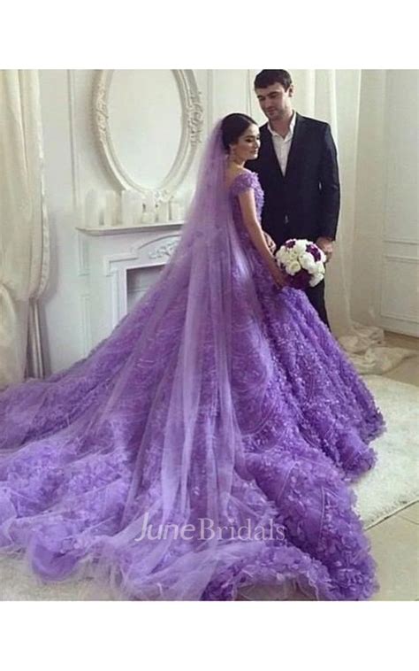 Purple Wedding Dress With Sleeves 60 Photos