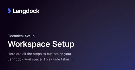 Workspace Setup Documentation