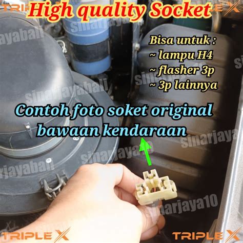 Jual Soket Lampu Utama H4 Original Socket Headlamp Headlight Mobil