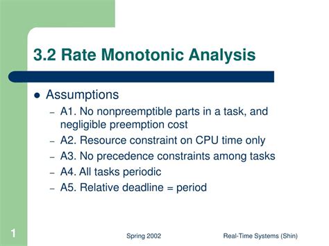 Ppt 32 Rate Monotonic Analysis Powerpoint Presentation Free Download Id3010919