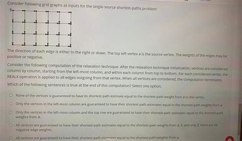 Solved Consider Following Grid Graphs As Inputs For The