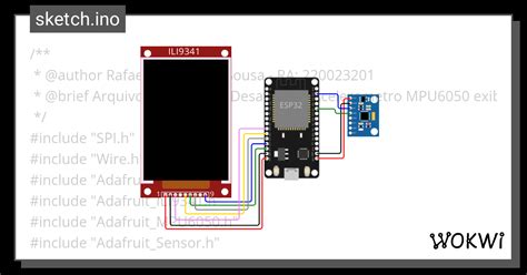 Desafio 10 Mpu6050 Wokwi Esp32 Stm32 Arduino Simulator