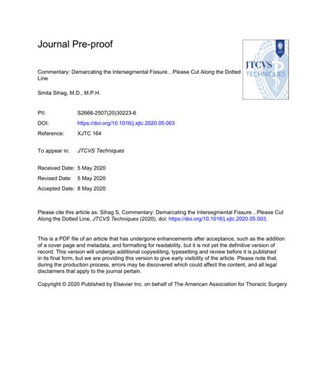 Pdf Commentary Demarcating The Intersegmental Fissure…please Cut Along The Dotted Line