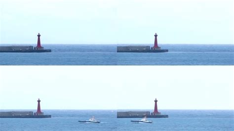 港口集装箱码头灯塔指引方向海边大海海面海 视频素材下载