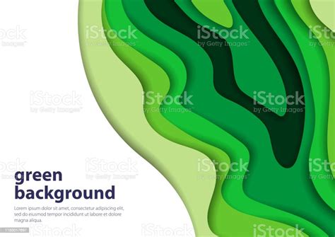 추상적인 녹색 배경 종이의 여러 층 잘라 종이 효과 배경 패턴의 벡터 이미지 0명에 대한 스톡 벡터 아트 및 기타 이미지 0명 귀여운 깊은 Istock