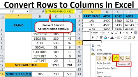 Transpose In Excel Convert Rows To Columns And Vice Versa Healthy Food Near Me