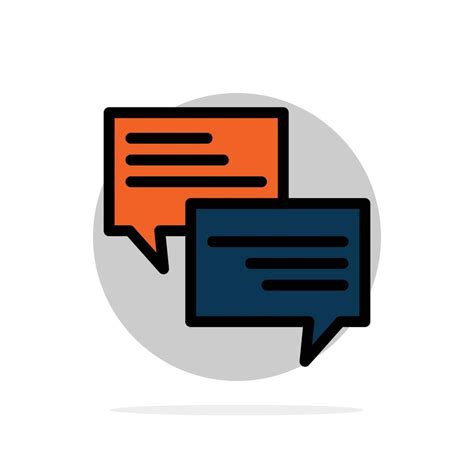 Sms Message Popup Bubble Chat Abstract Circle Background Flat Color Icon 13314287 Vector Art At