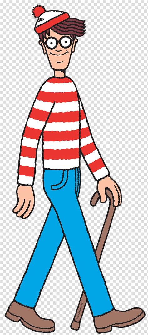Free Download Of Man Holding Cane Wheres Wally Character The