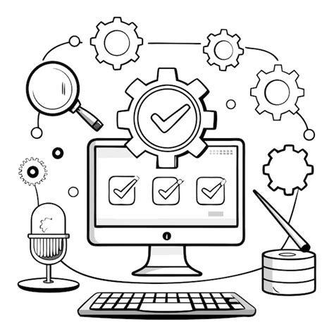 Technology Concept Flat Vector Style Illustration Featuring Software
