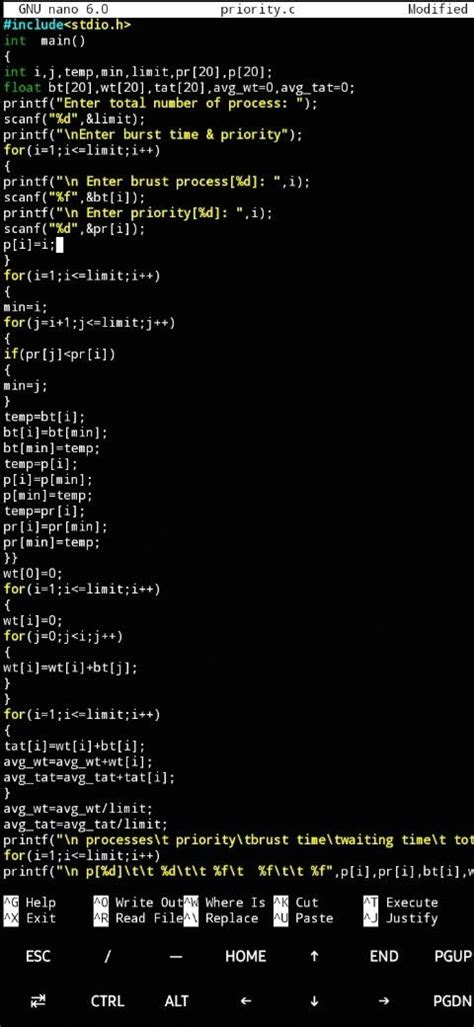 Anamala Abhishek On Linkedin Implementing Priority Scheduling Algorithm Of Processes Using C On