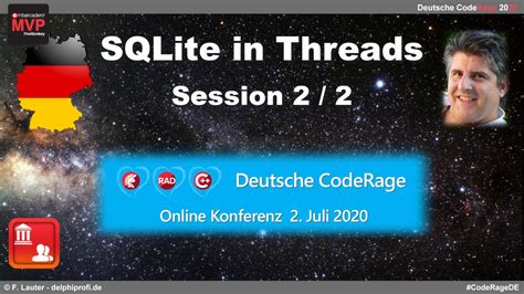 Coderage Deutschland 2020 Session 09 Sqlite In Threads Youtube