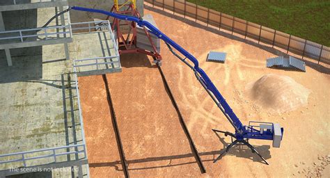 3d Concrete Boom Pump Construction Turbosquid 1383989