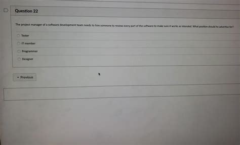 Solved Question The Project Manager Of A Software Chegg
