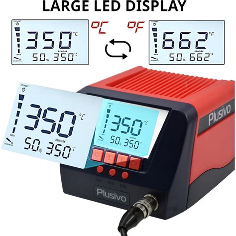 Digital Soldering Iron And Rework Station Wide Lcd Display Screen ºc