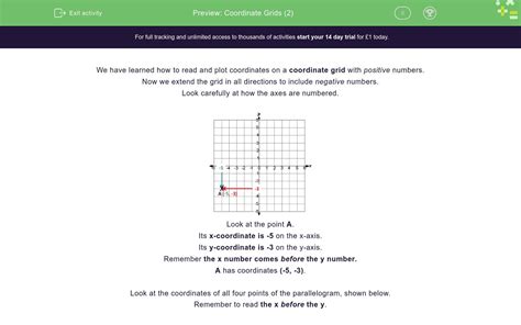 Coordinate Grids Worksheet