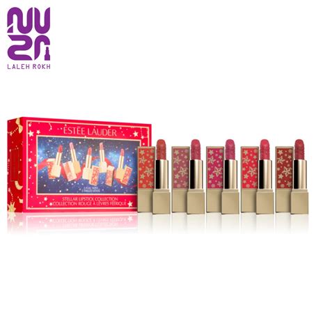 رژلب جامد استی لادر جدا شده از ست 5عددی کریسمس بدون جعبه estee