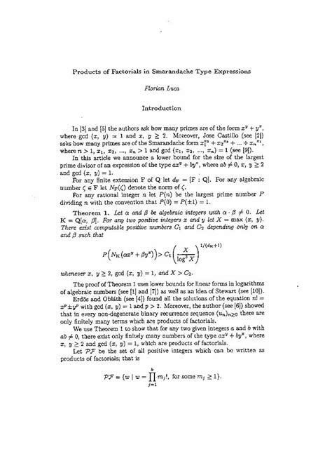 pdf products of factorials in smarandache type expressions dokumen tips