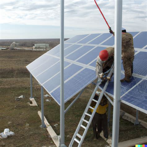 installation of utility scale solar panel projects