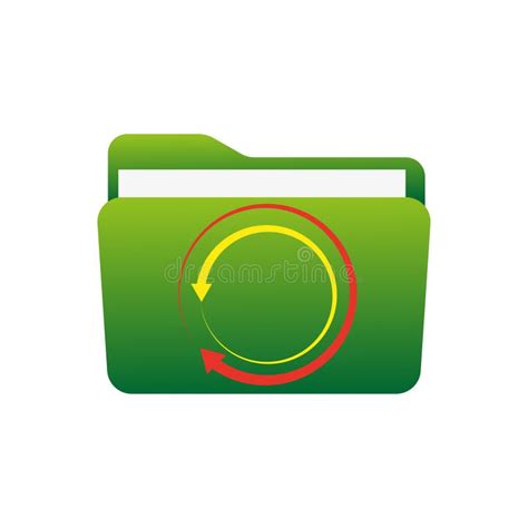 Green Folder On White Background Design Element Vector Illustration Stock Vector