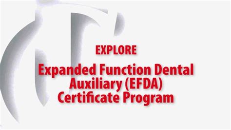 Expanded Function Dental Auxiliary Efda Certificate Program At Uc