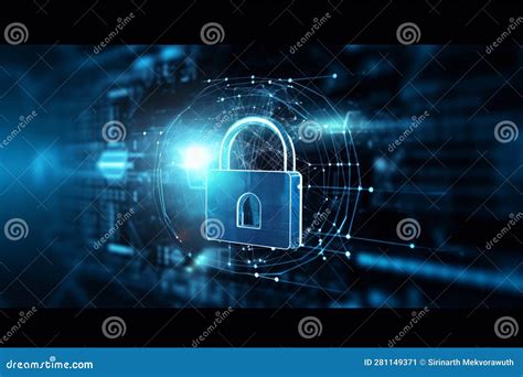 The Internet Data Privacy Information Security Concep Generative Ai Stock Illustration