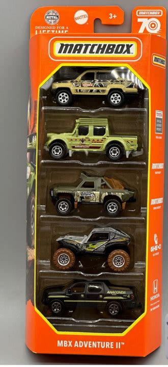 Matchbox 5 Pack Mbx Adventure Ii 2023 Toyota 4 Runner Swamp Raider