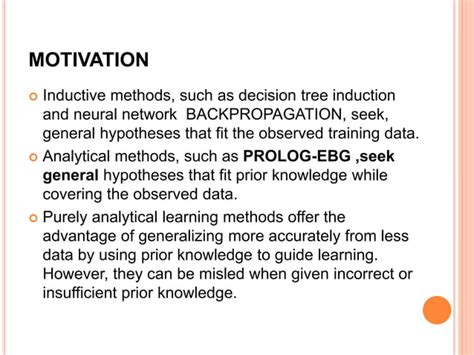Combining Inductive And Analytical Learning PPTX