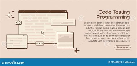 Software Developer Or Code Testing Web Banner Template Website Development Concept In Trendy