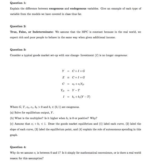 solved explain the difference between exogenous and