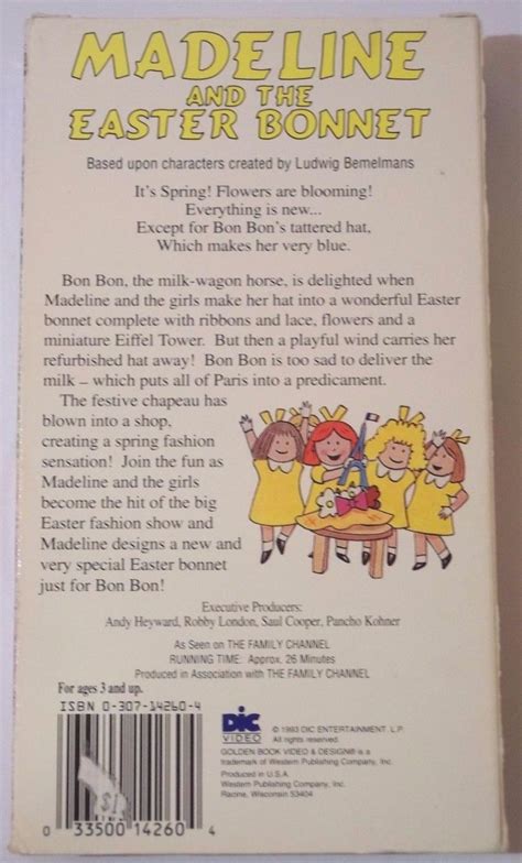 Madeline And The Easter Bonnet Vhs ⚑⚬Ɩⅆ ⚪⋓Ϯ⚠