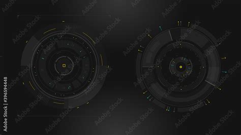 Set Of Sci Fi Modern User Interface Elements Futuristic Abstract HUD Good For Game UI Circle