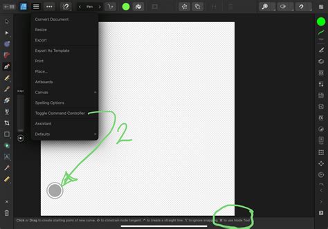 Affinity Designer Quick Switch From Pen Tools To Node Tool Affinity