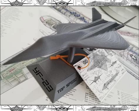 3d Printed Yf 23 Model Custom Designed Aircraft For Display