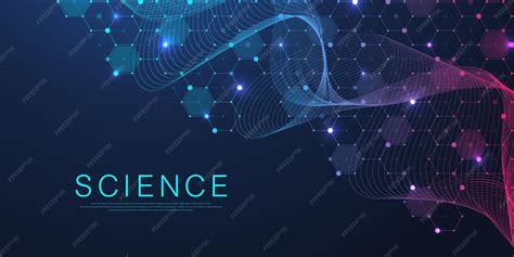 Premium Vector Technology Abstract Lines And Dots Connect Background With Hexagons Hexagons