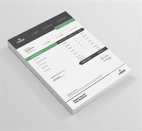 Invoice Invoice Design Powerpoint Design Templates Letterhead Design
