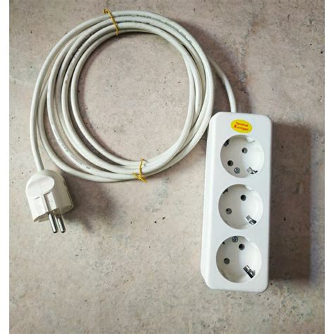 Jual Kabel Listrik Extention Perpanjangan 3 Meter SNI Stop Kontak 3 Lubang VISICOM 2 X 0 75