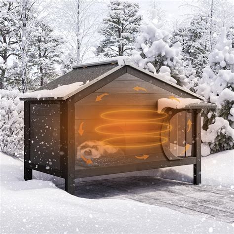 Belleze Weatherproof Pet House Insulated Wooden Igloo Style