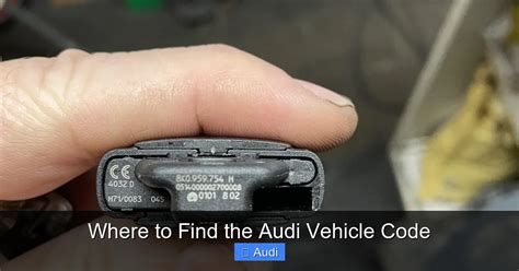 Where To Find The Audi Vehicle Code