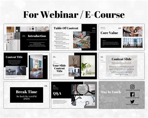 Webinar Slide Deck Template For Business Project And E Course